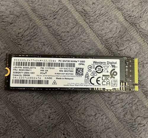 Ssd m2 nvme 256 western digital WD