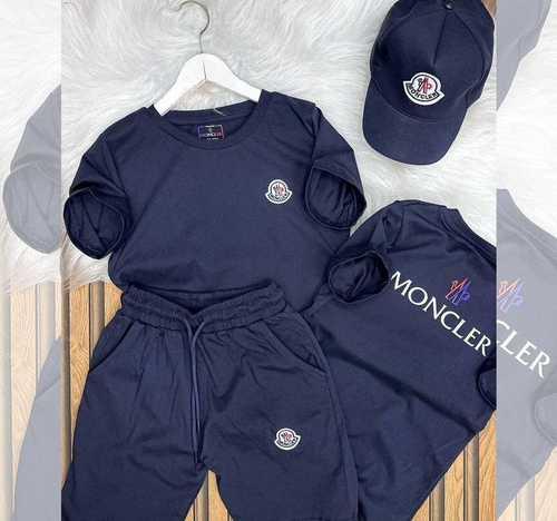 Тройка Moncler 86-158 с бейсболкой