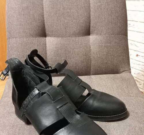 Кожаные сандалии/туфли Topshop