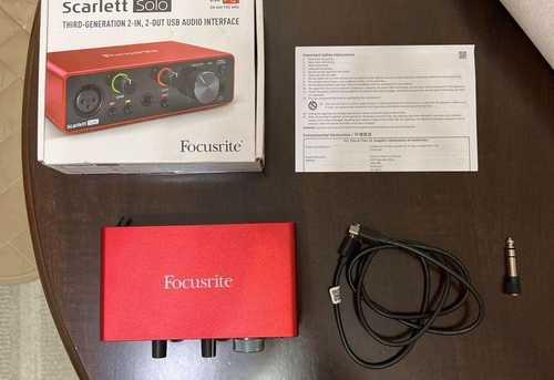 Звуковая карта Focusrite Scarlett Solo 3rd gen