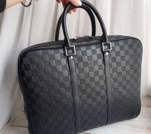Мужская кожаная сумка портфель Louis Vuitton