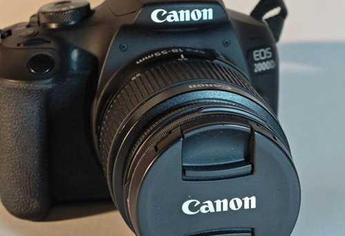 Зеркальный фотоаппарат Canon EOS 2000D kit б/у
