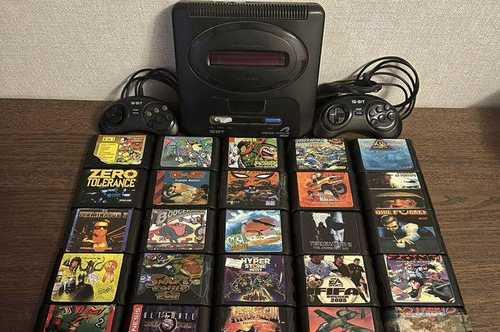 Sega Mega Drive 2 + 26 картриджей