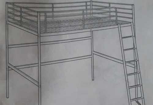 Кровать чердак IKEA свэрта двуспальная