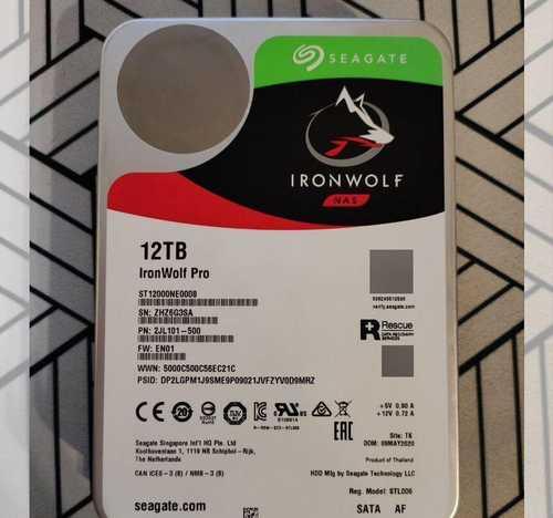 Жесткий диск Seagate IronWolf ST12000NE0008 (12 тб