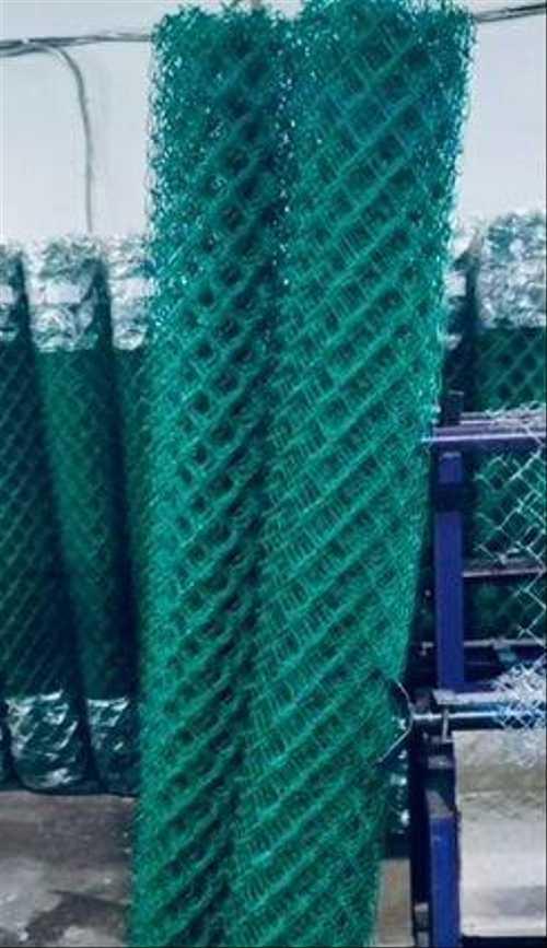 Сетка рабица зеленая в рулонах для ограждения