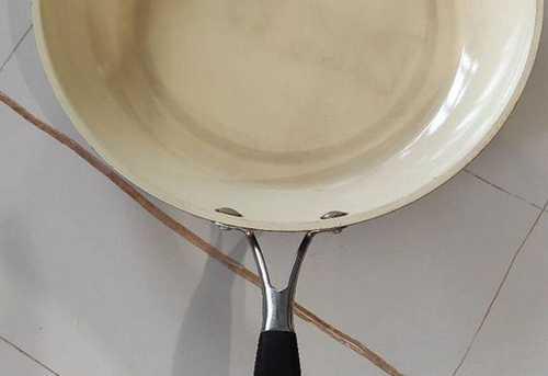 Сковорода керамическое покрытие с крышкой