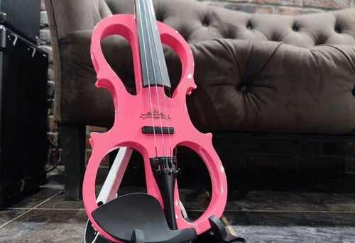 Электроскрипка Розовая (полный комплект)
