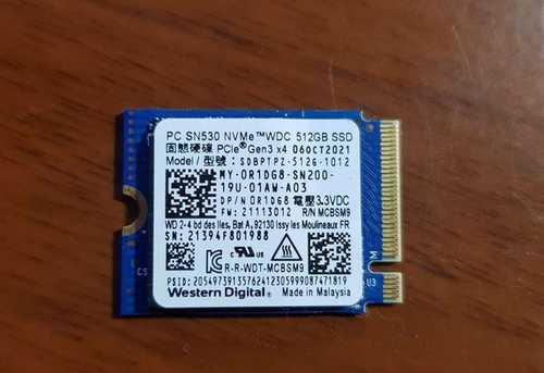 SSD m.2 nvme WDC 512gb