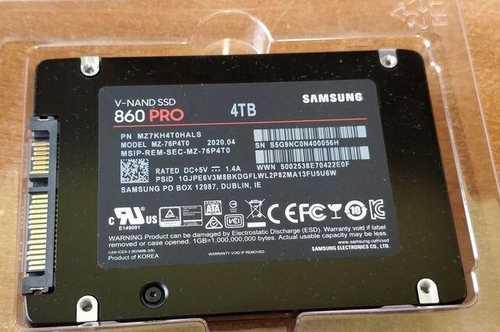 4Tb SSD Samsung 860 PRO MZ-76P4T0BW