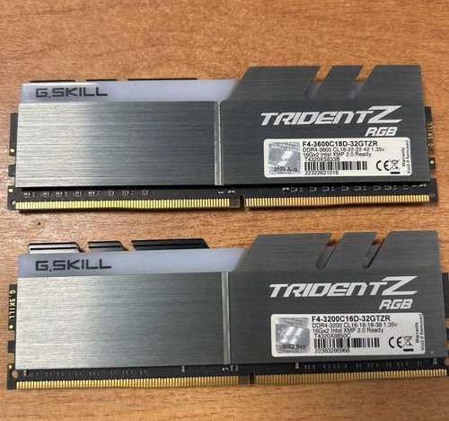 Оперативная память ddr4 32Gb G.Skill Trident Z RGB