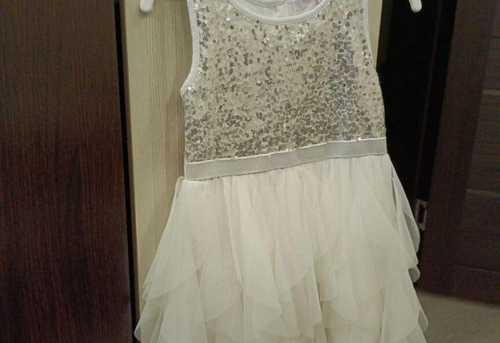 Платье для девочки белое 98