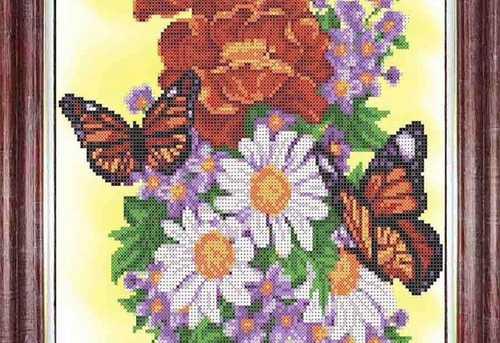 Рисунок-схема на ткани Каролинка кбц 3049 Бабочки