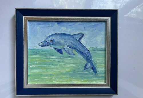 Картина Дельфин, масло