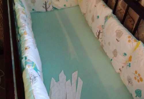 Бортики подушки в детскую кроватку