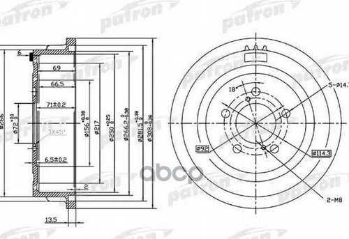 Барабан тормозной задн chrysler: Town & Contry