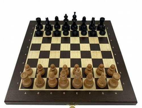Шахматы "Азарт" в складной панской доске-венге, 45