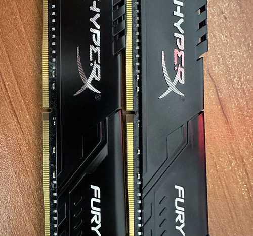 32gb (2x16) 3200mhz Kingston hyperx fury рабочая