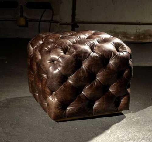 Пуф chesterfield, buttoned leather