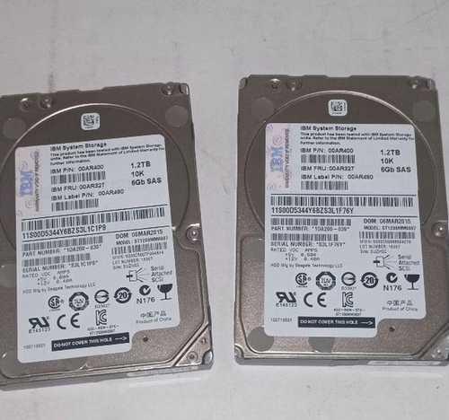 Жесткий диск IBM 1.2Tb 6G HDD V7000 G2 00AR327