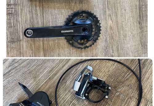 Шатуны shimano 22-36т переключатель shimano Altus
