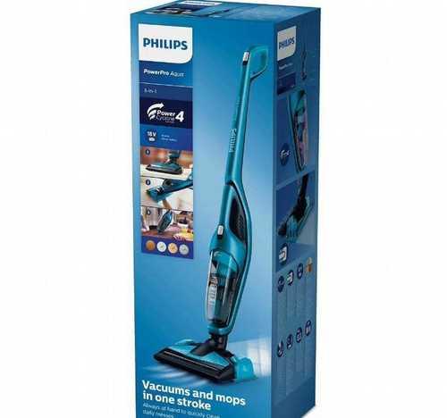 Пылесос Philips FC6404 PowerPro Aqua, голубой