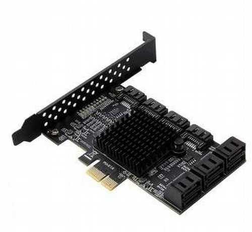 Контроллер PCI-E x1 SATA 10x SATA Orient AJ1062S10
