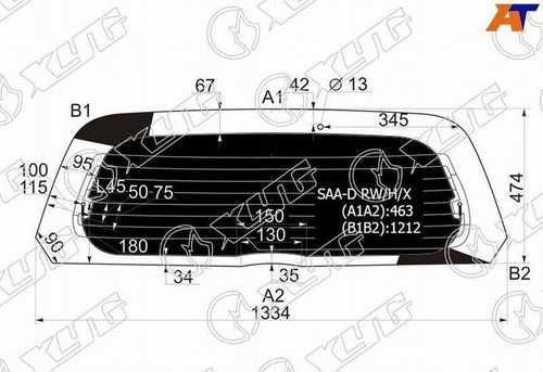 Стекло заднее затемненное с обогревом honda FIT