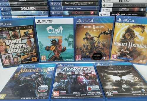 PS4 GTA V/ CLash/ Batman/ MediEvil/ Мстители/ MK11