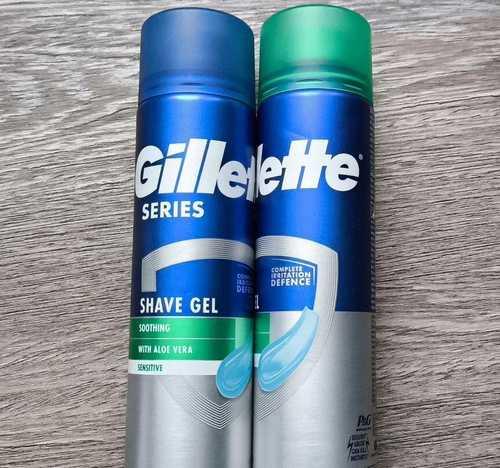 Gillette гель для бритья с алоэ вера сенситив