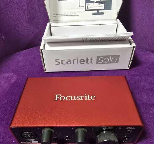 Звуковая карта focusrite scarlett solo 3rd gen