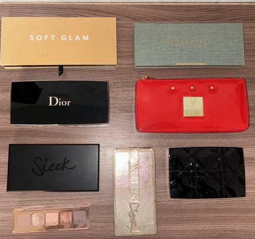 Палетки Dior, YSL, Natasha Denona, ABH