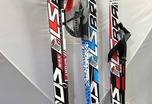 Лыжный комплект STC-лыжи 160см+палки+крепление NNN
