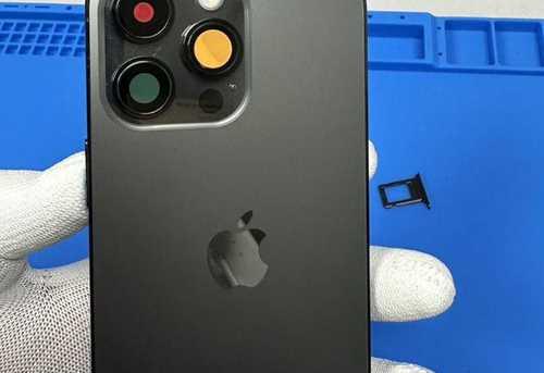Корпус iPhone 14 Pro Max black с сим лотком