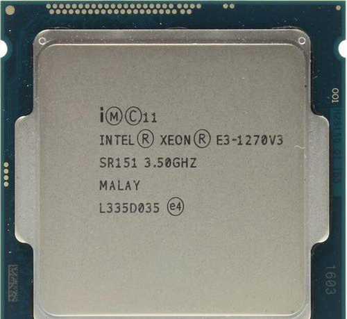 Процессор Intel Xeon E3-1270 v3 LGA1150 3500MHz