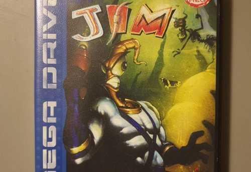Картридж Earthworm Jim для sega MD (оригинал)