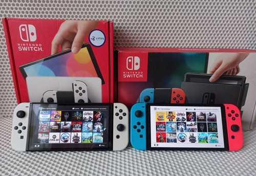 Прошитая Nintendo switch oled 256 гб