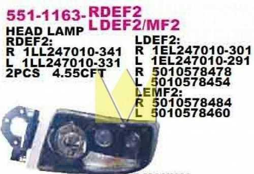 Фара головного света левая Renault Premium