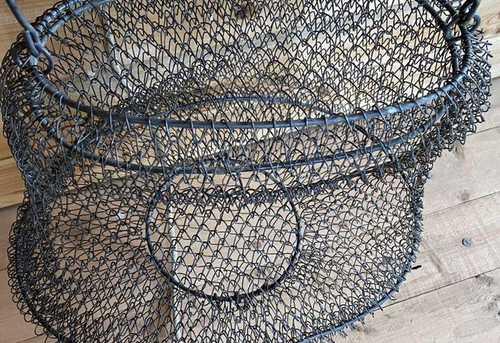 Рыболовный садок, сети металлический. С крышкой