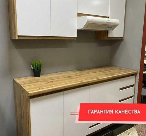 Готовая кухня Оливия 1,8 метра Вотан/Белый глянец. Цена за всё