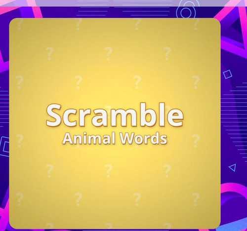 Scramble Animal Words PS5 и PS4