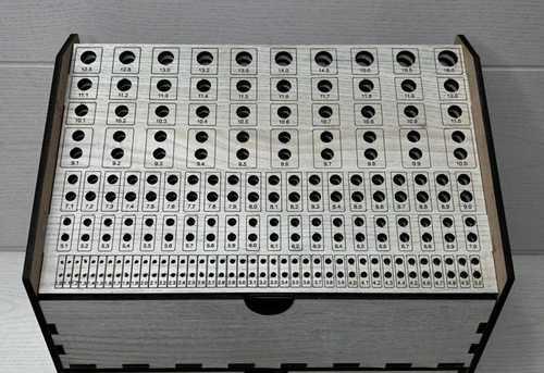 Подставка для сверл 1-16 угловая + 2 ящика