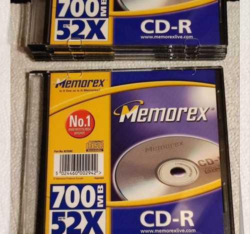 Диски Cd r для записи Memorex