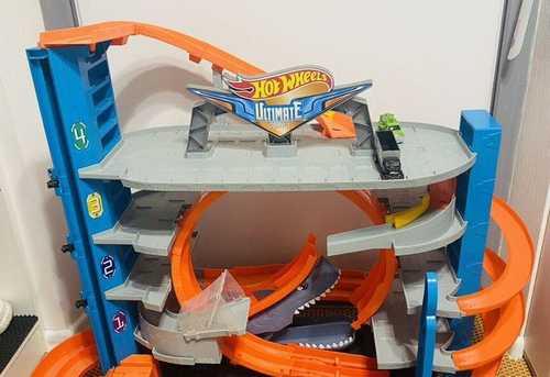 Hot wheels трек гараж парковка