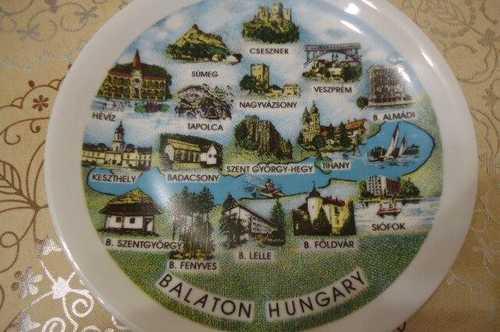 Декоративная настенная тарелка "Балатон", Венгрия