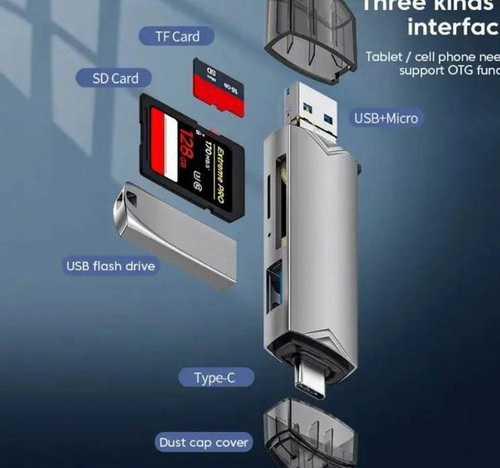 Кардидер 6в1 USB type-c итд