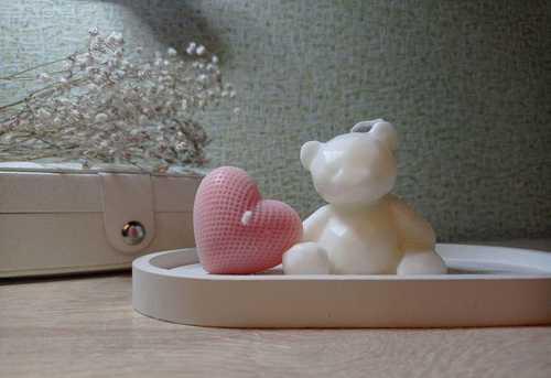 Подарочный набор свечей Мишка + Сердце