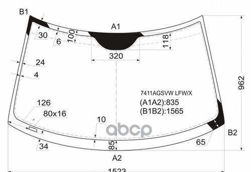 Стекло лобовое saab 9-3 4/5D 02-12 / cadillac B