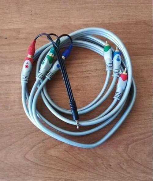 Качественный кабель 3RCA.аудио сплиттер с AUX