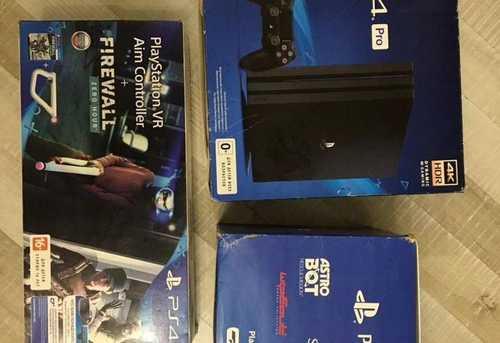 Sony PS4 pro+vr movie+aim controller+2 геймпада